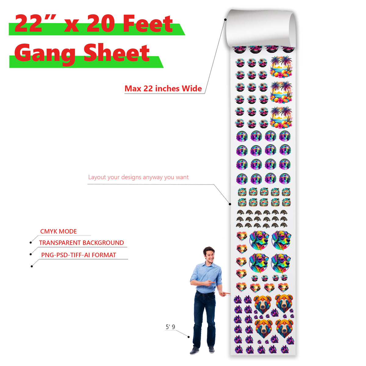 Step-by-Step Guide to Creating a Gang Sheet for DTF Printing – Transfer ...